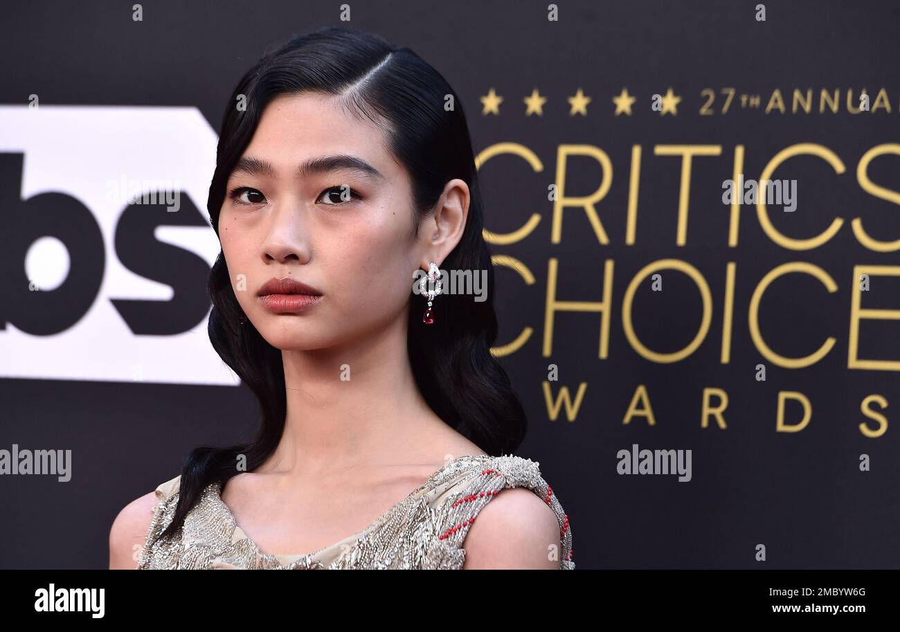 HoYeon Jung arrives at the 27th annual Critics Choice Awards on Sunday ...
