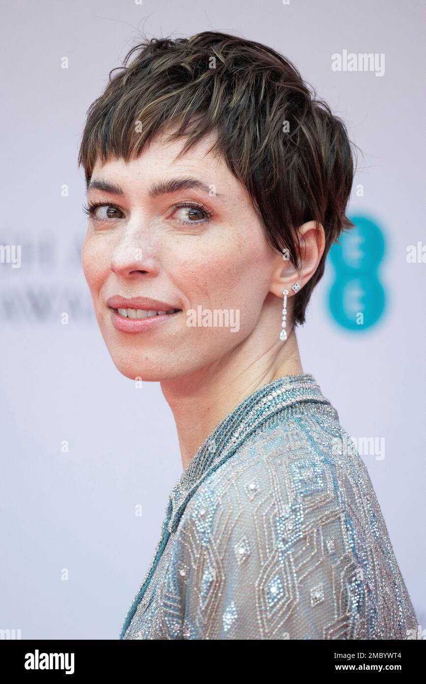 Rebecca Hall poses for photographers upon arrival at the 75th British ...