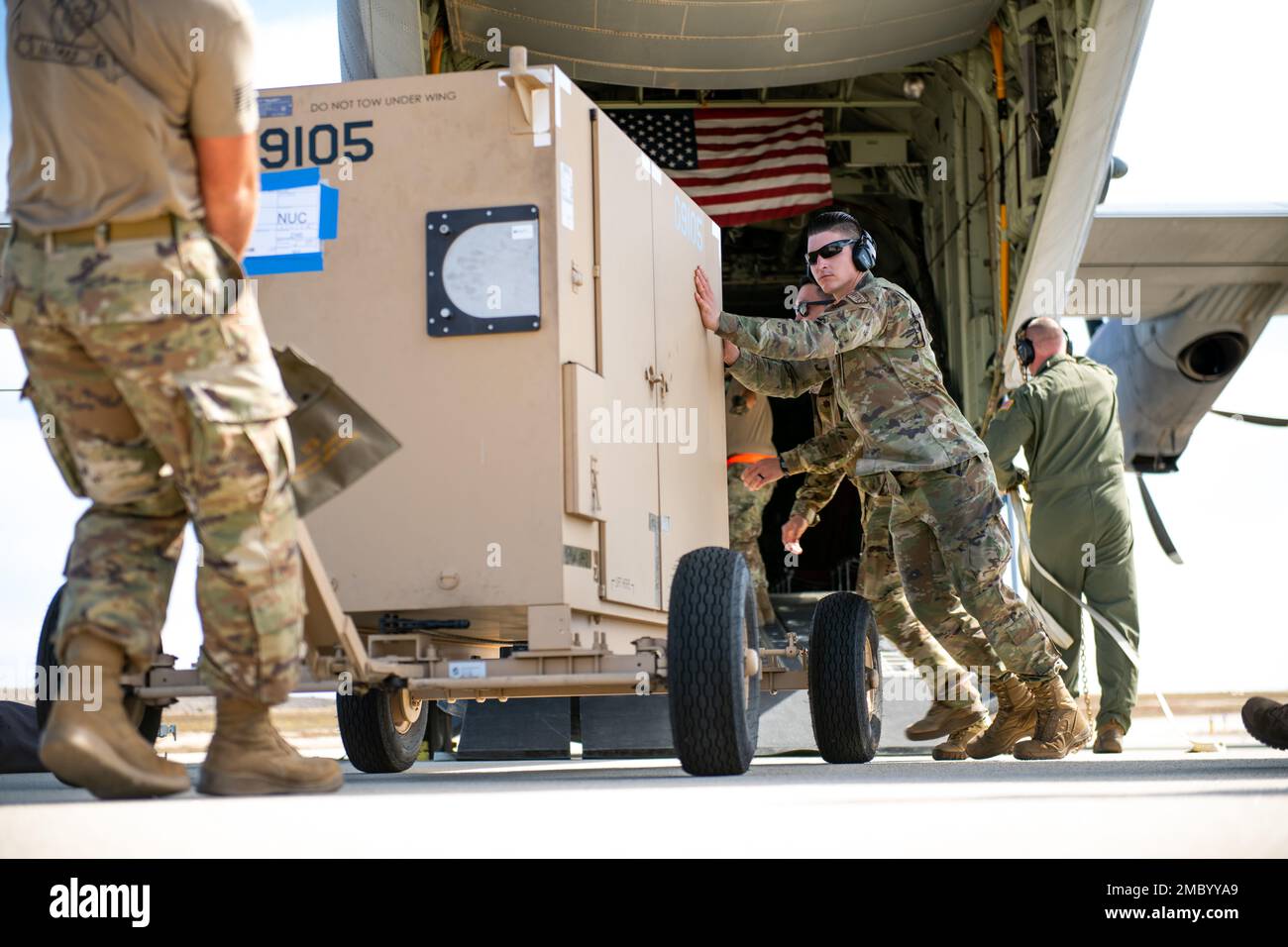 U.S. Air Force Aircrew from the 129th Rescue Wing position their HC ...