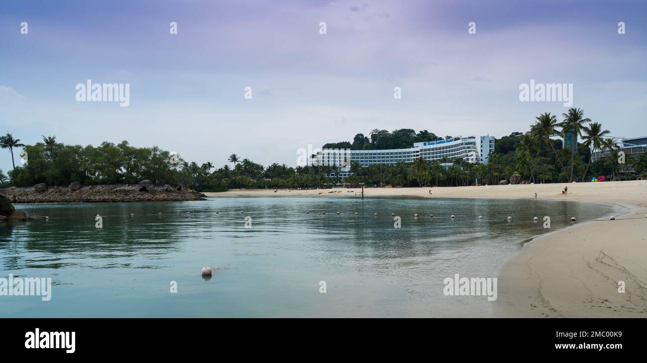 Singapore sentosa rendered line the beach Stock Photo - Alamy