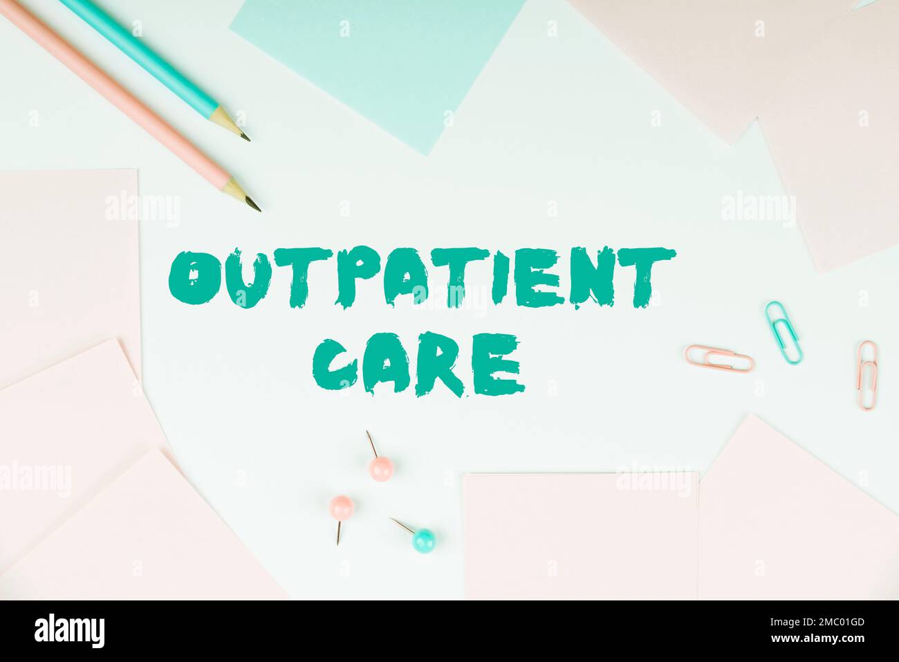 Sign displaying Outpatient Care, Concept meaning the final result of ...
