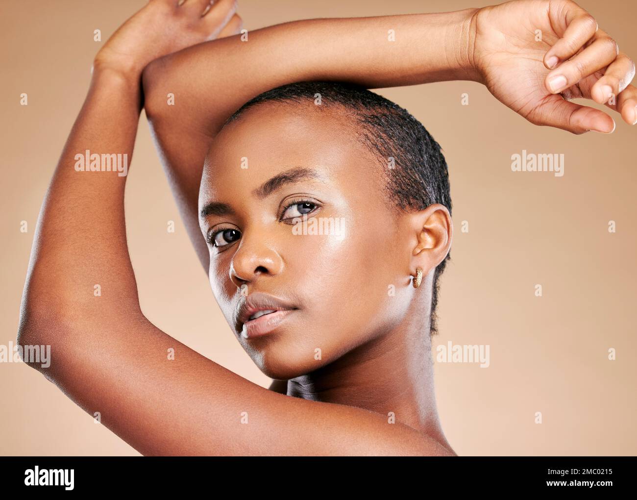 Hands Skincare Aesthetic And Portrait Of Black Woman To Promote Luxury