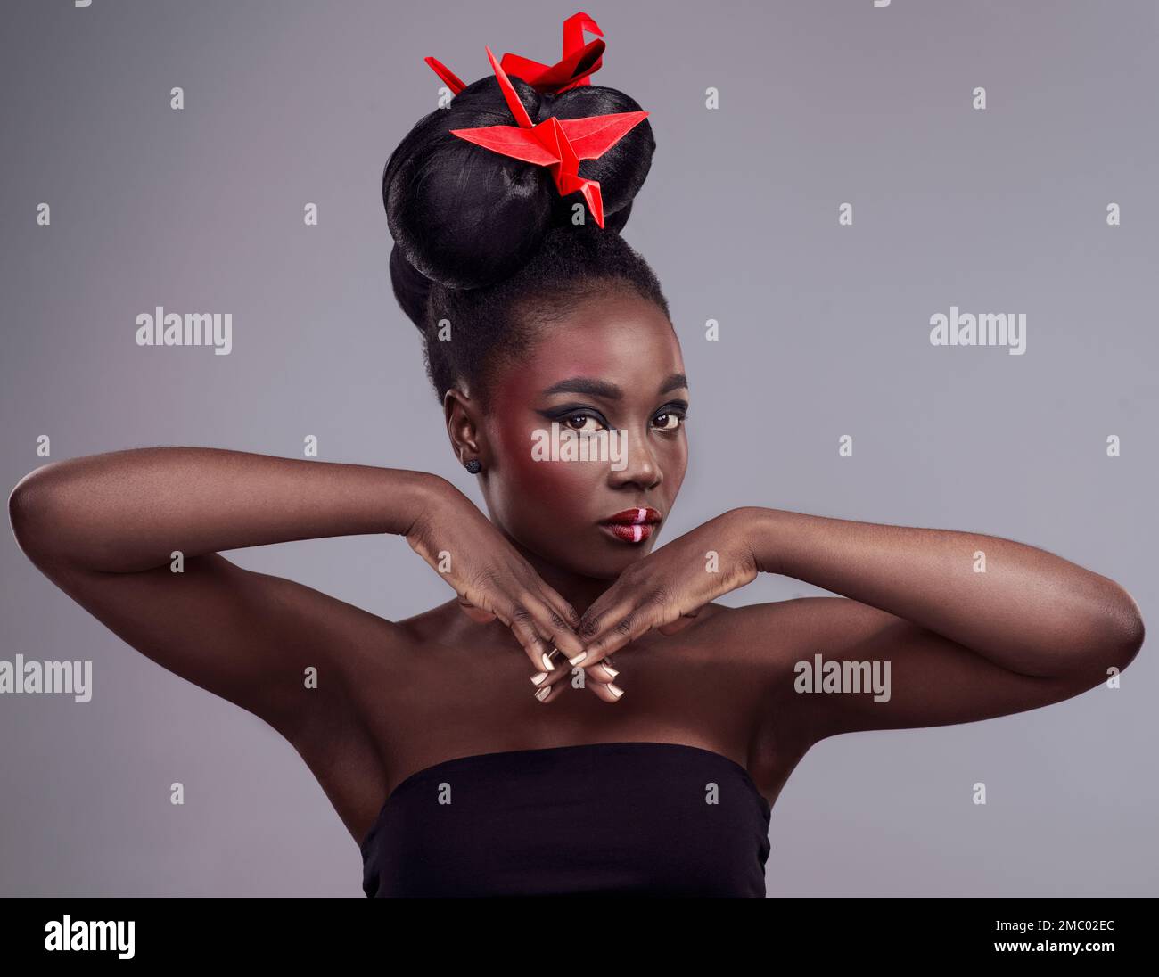 Beauty is power - the right makeup enhances that. Studio portrait of a ...