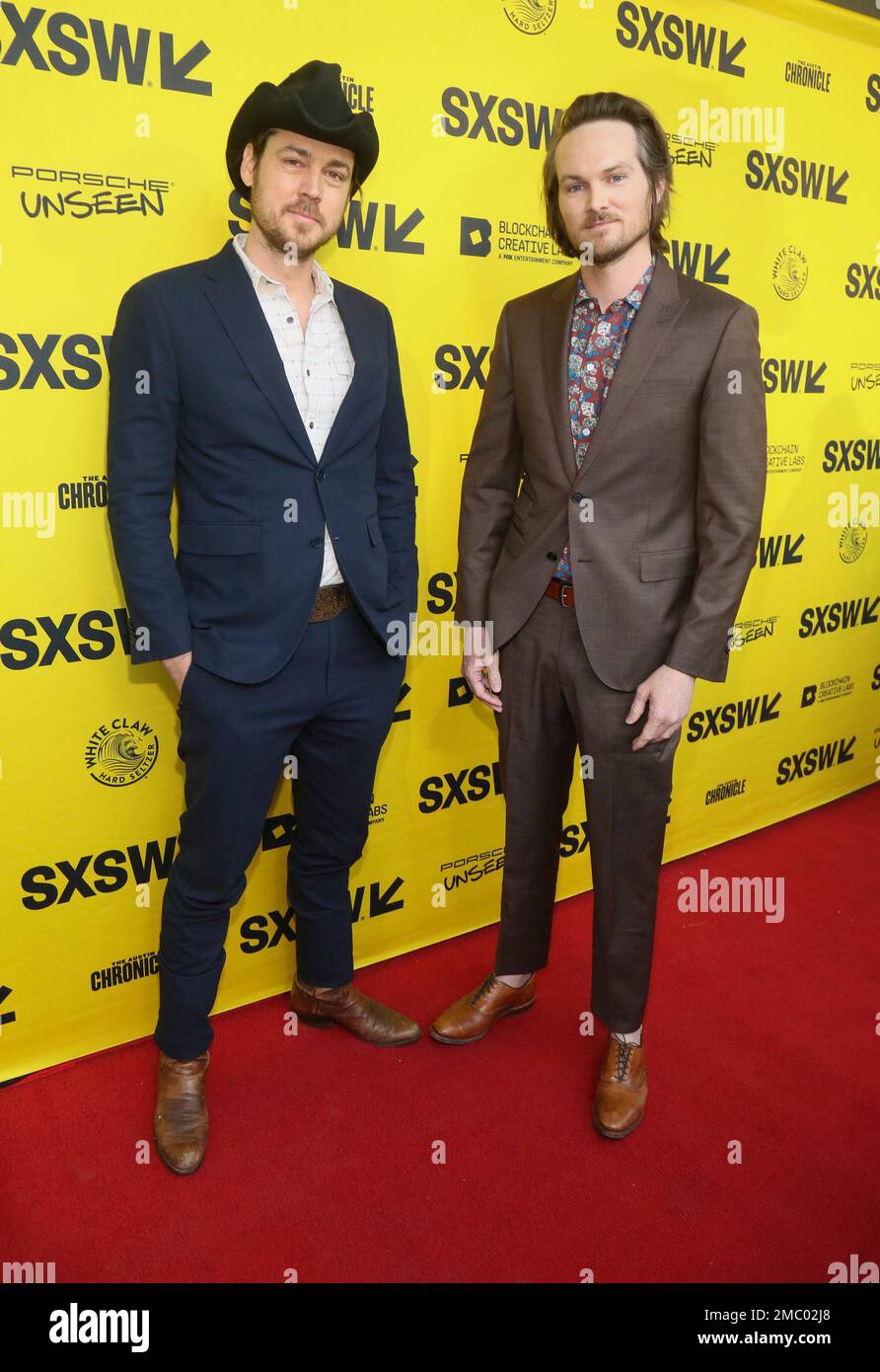 Writers/directors Aaron Lee, left, and Adam Lee arrive for the world ...