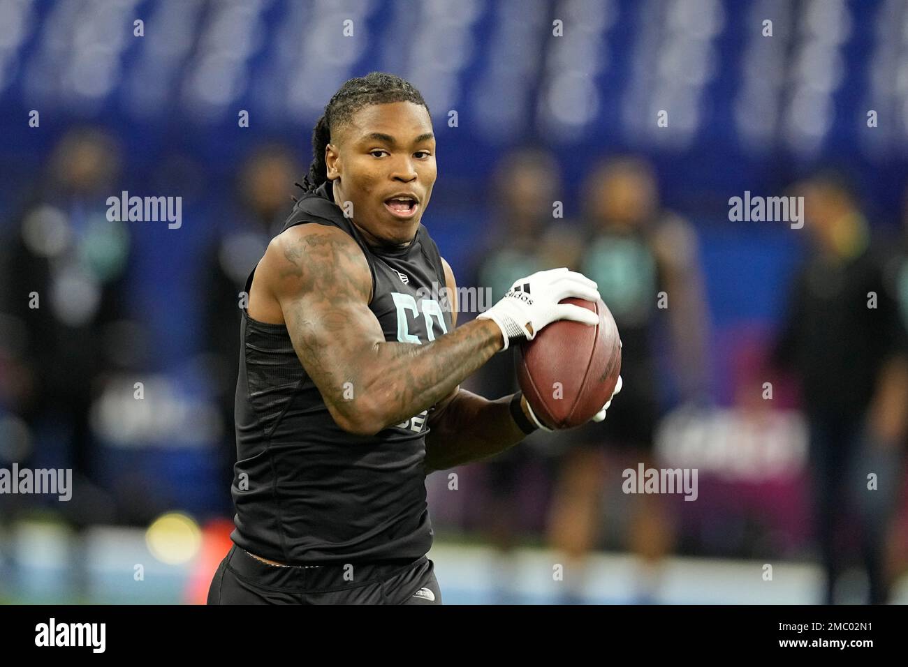 Texas A&M defensive back Leon O'Neal runs a drill during the NFL ...