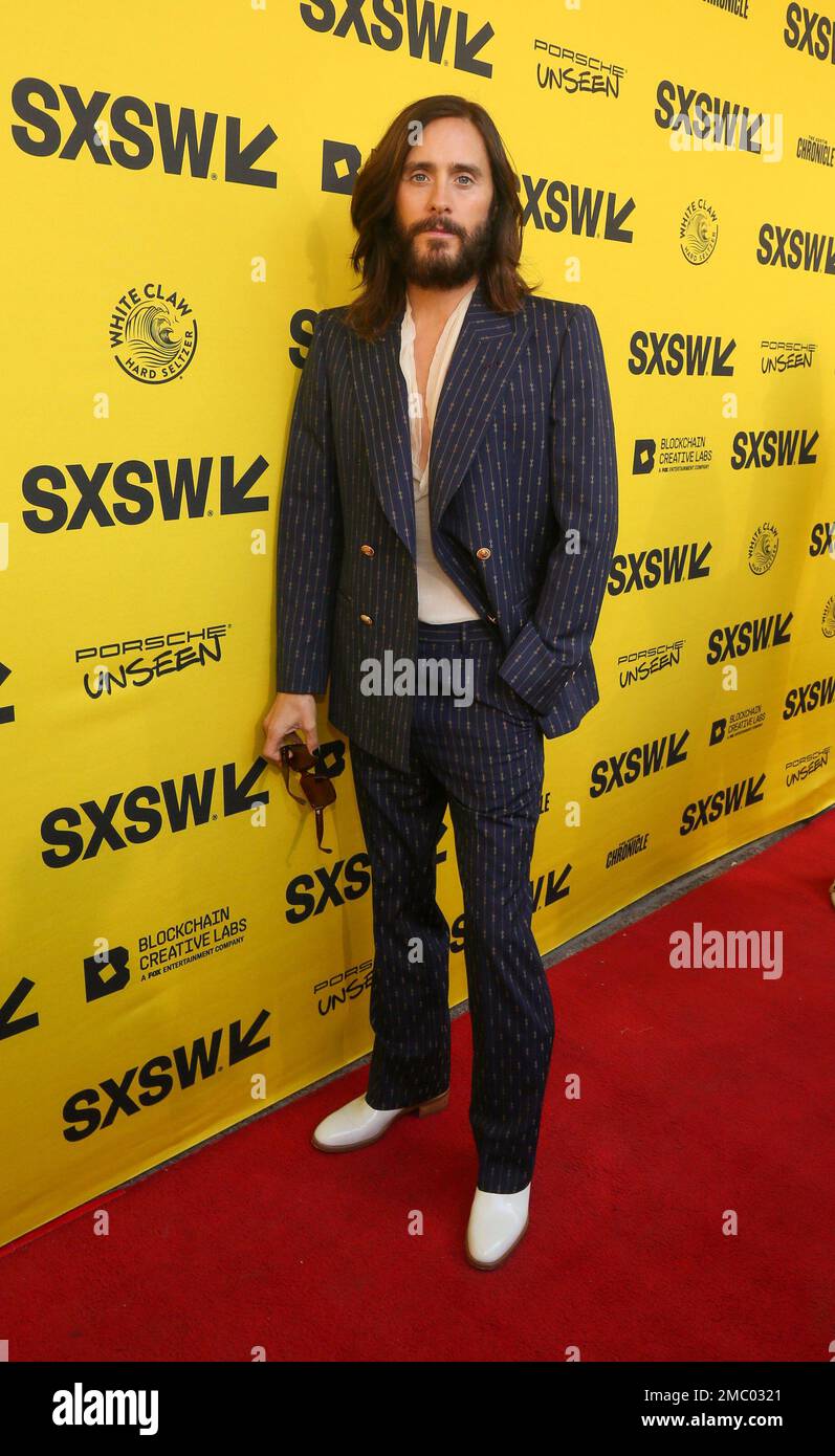 Jared Leto arrives for the world premiere of "WeCrashed," at the ...