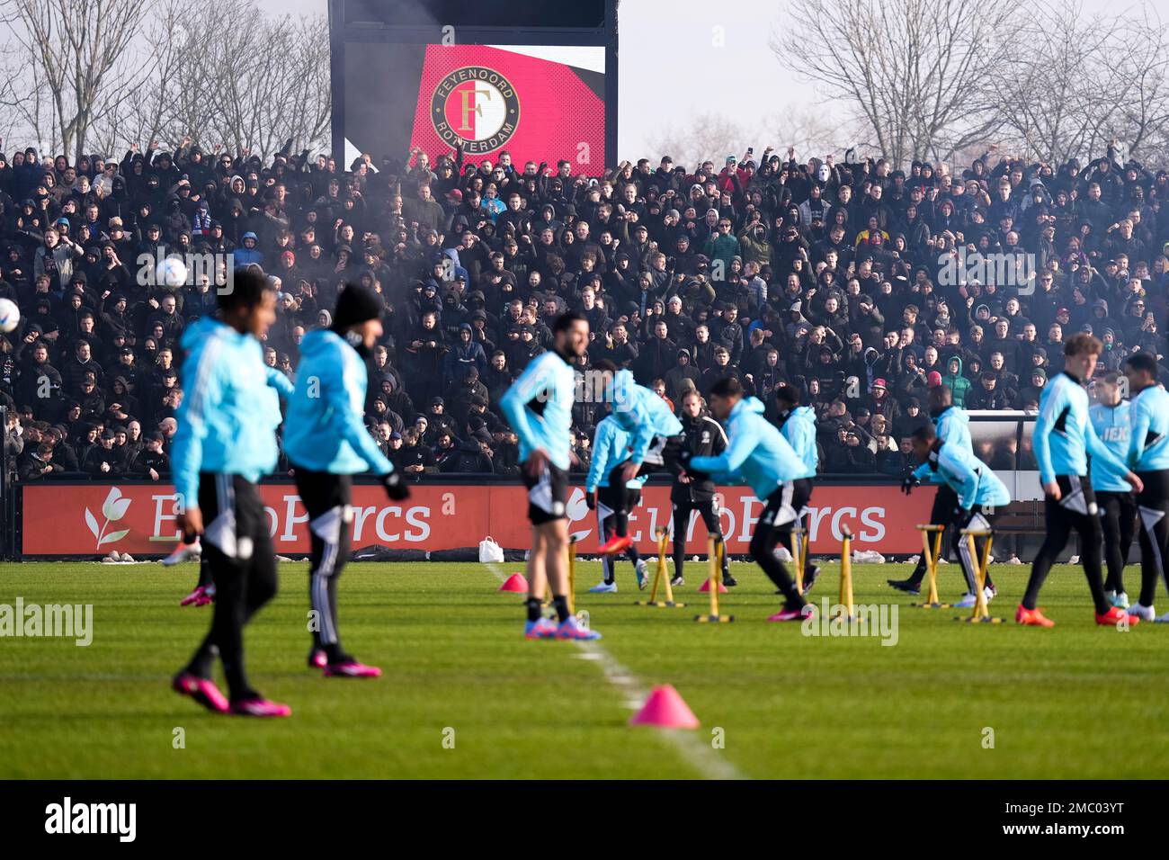 Rotterdam - Feyenoord supporters during the training session of ...