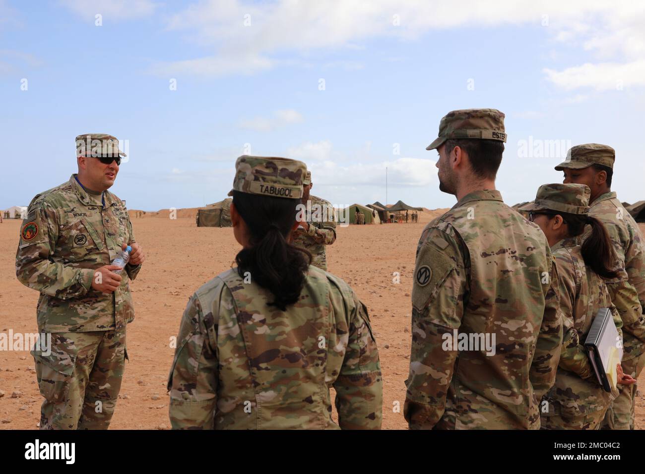 U.S. Army Col. David Nowicki, 650th Regional Support Group, addresses ...
