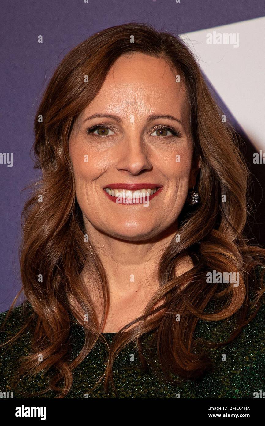 Andrea Warren poses for photographers upon arrival at the Academy ...