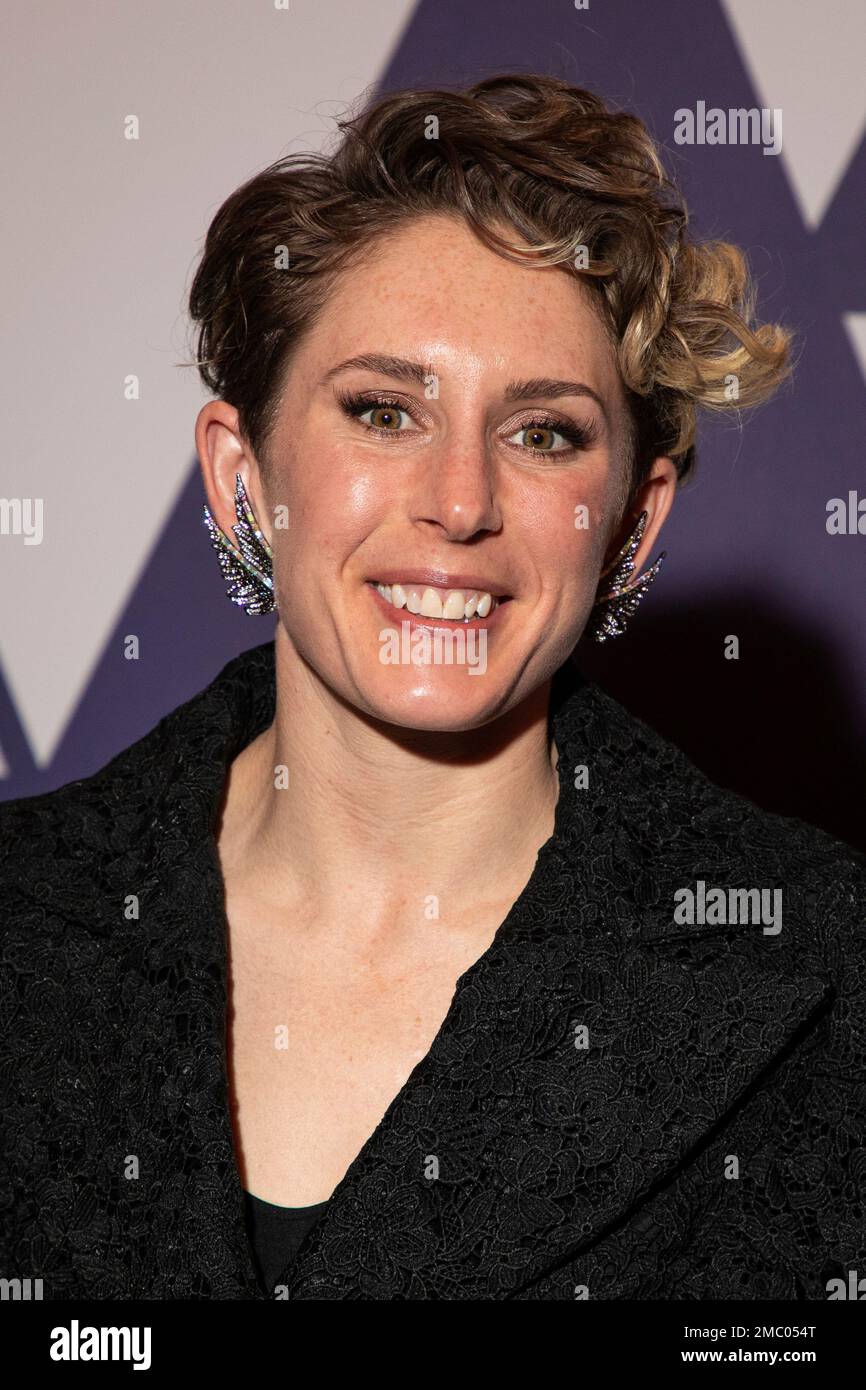 Ari Wegner poses for photographers upon arrival at the Academy Awards ...