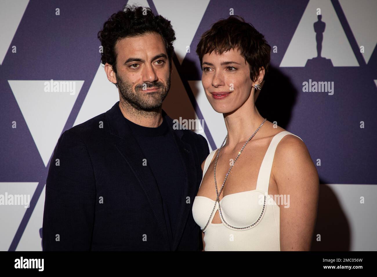 Morgan Spector and Rebecca Hall pose for photographers upon arrival at ...