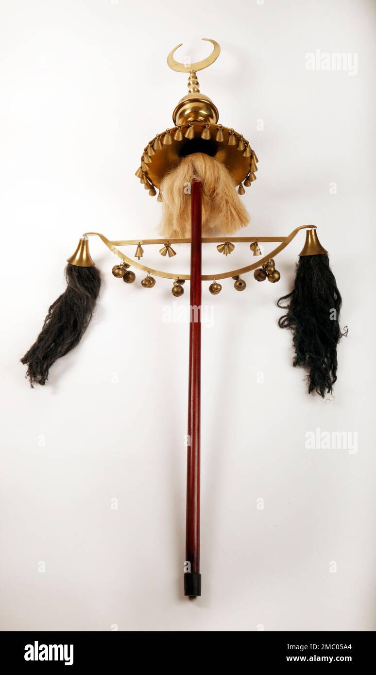 Jingling Johnnie, Jingling Johnny, brass bells on a stick with ...
