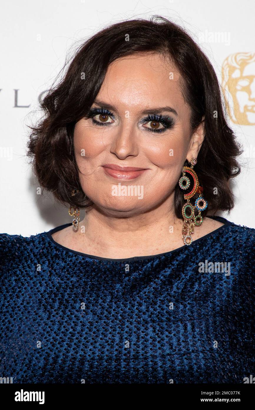 Deborah Frances-White poses for photographers upon arrival at the BAFTA ...