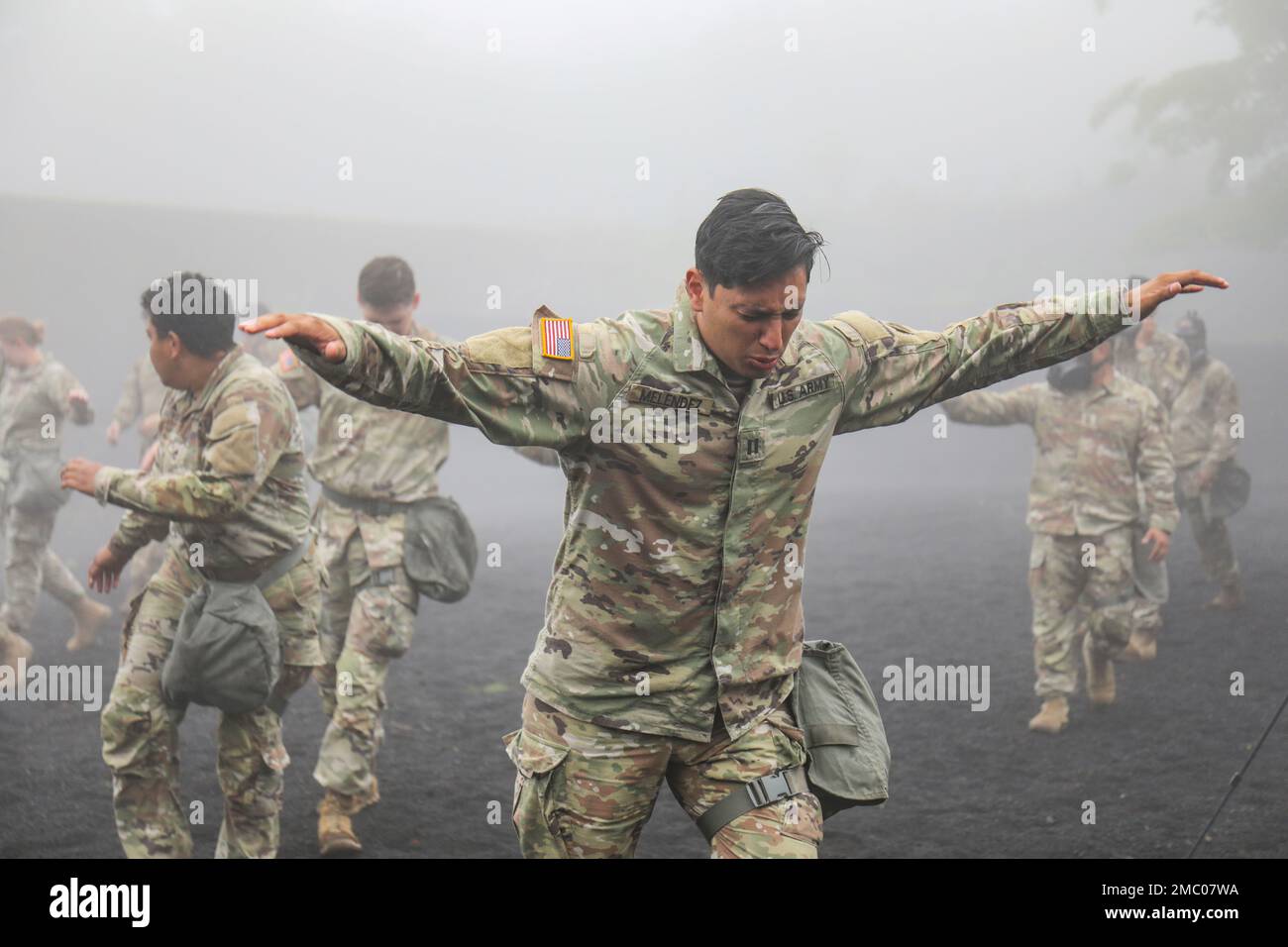 Capt. Jacob Melendez and other Soldiers assigned to the 35th Combat ...