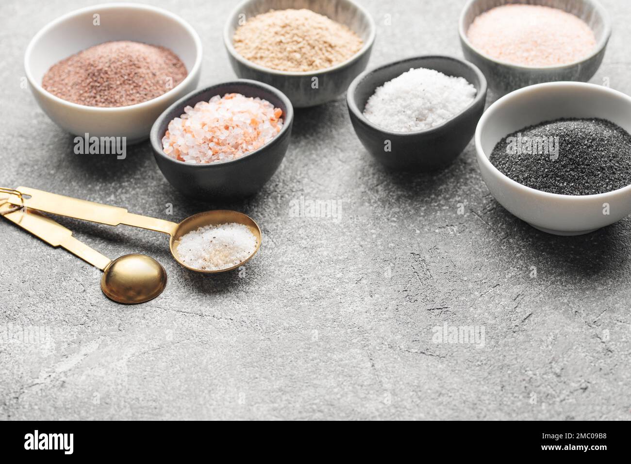 Assorted speciality salt, himalayan pink salt, italian black truffle ...