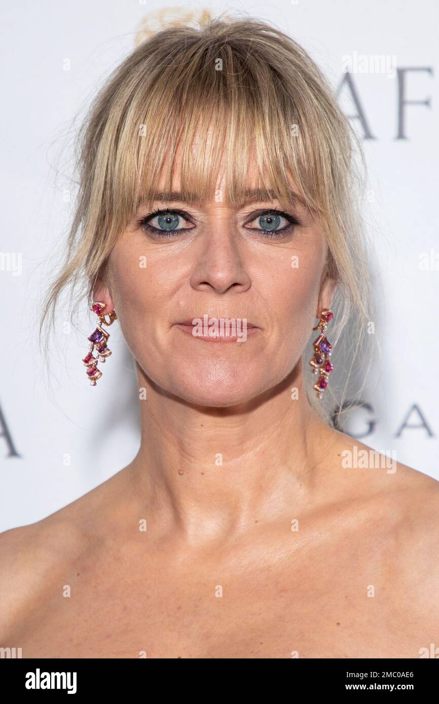 Edith Bowman poses for photographers upon arrival at the BAFTA Gala ...