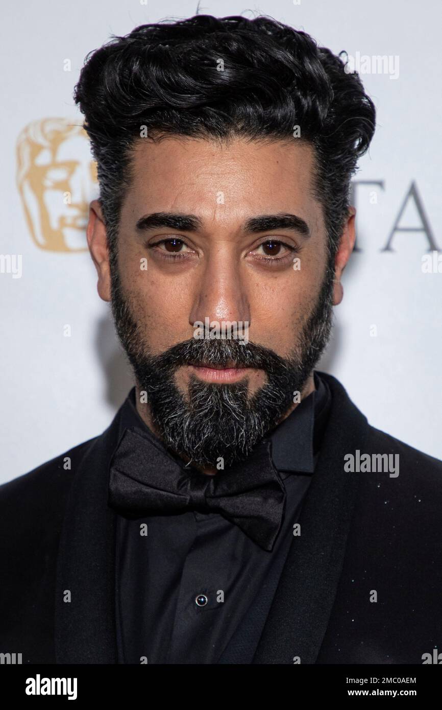 Ray Panthaki poses for photographers upon arrival at the BAFTA Gala ...