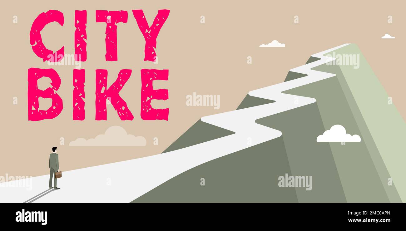 Writing displaying text City Bike. Business idea designed for regular ...