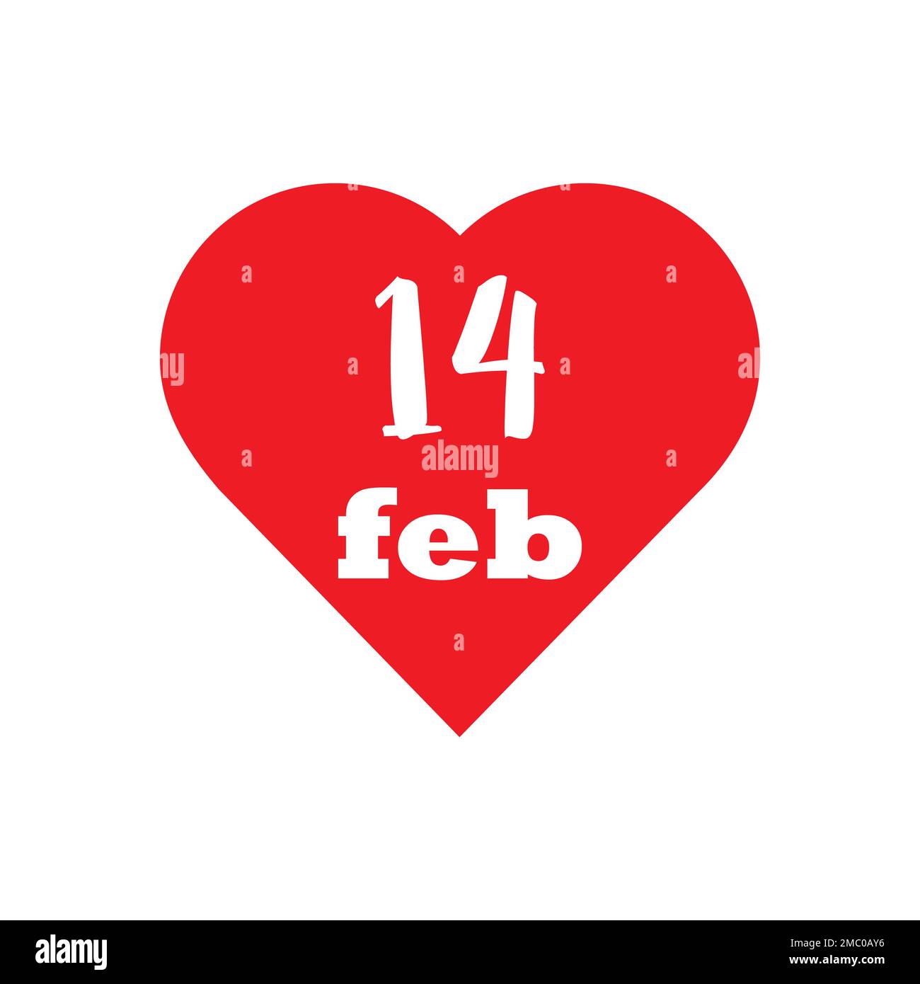 February 14 flat modern Cut Out Stock Images & Pictures - Alamy