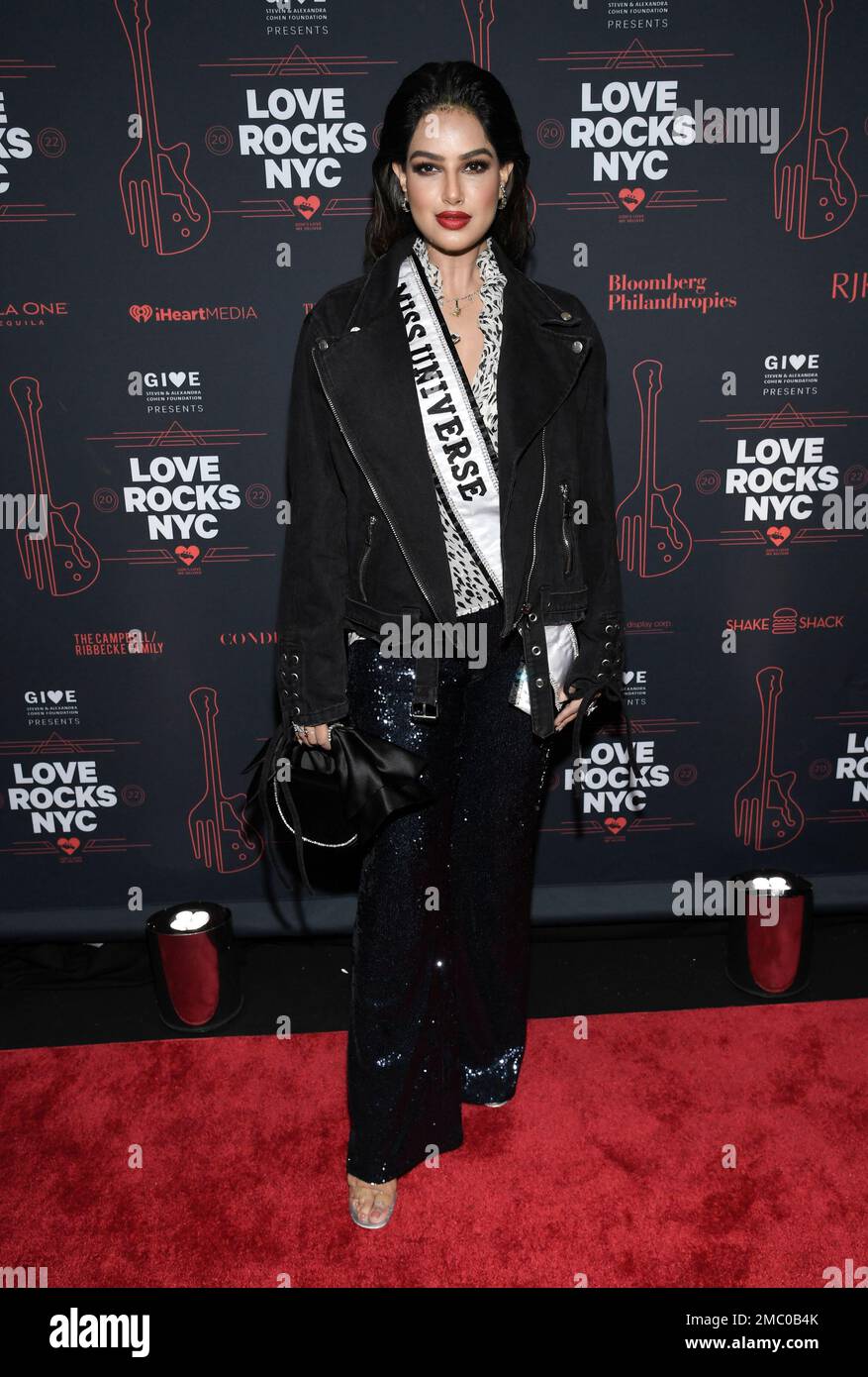 Miss Universe Harnaaz Sandhu arrives at the sixth annual Love Rocks NYC ...