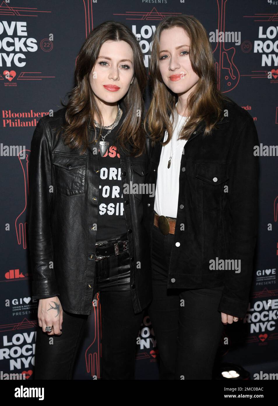 Rebecca Lovell, left, and Megan Lovell of Larkin Poe arrive at the ...
