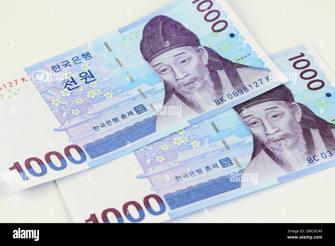 South Korean 1000 Won banknote, asiatic county, South Korea Stock Photo ...