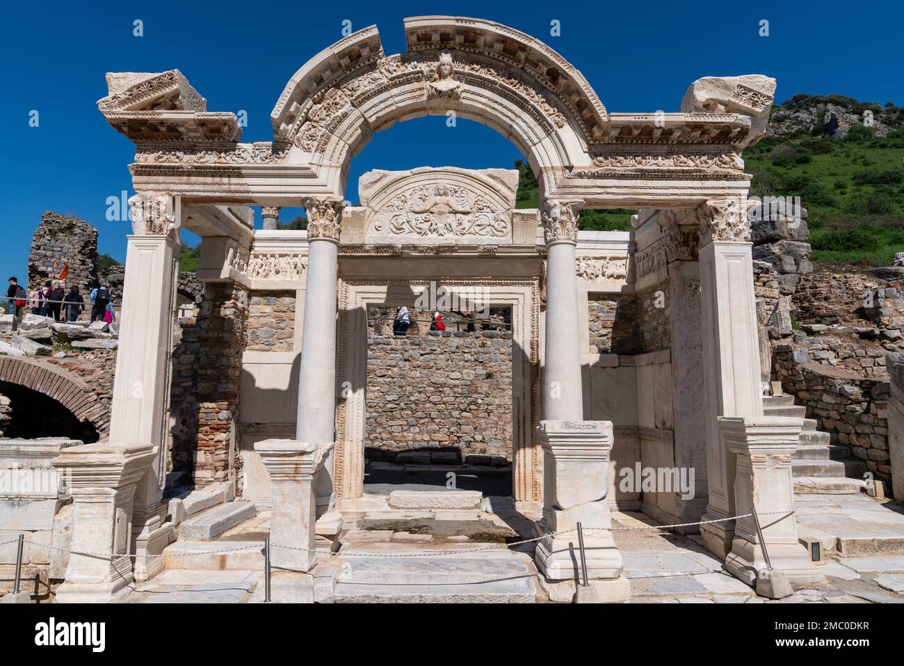 The ancient city of ephesus hadrian temple Stock Photo - Alamy
