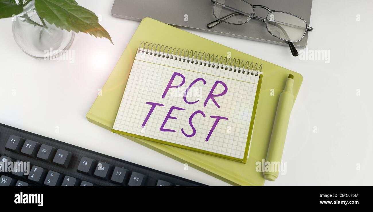 Inspiration showing sign Pcr Test. Word for qualitative detection of ...