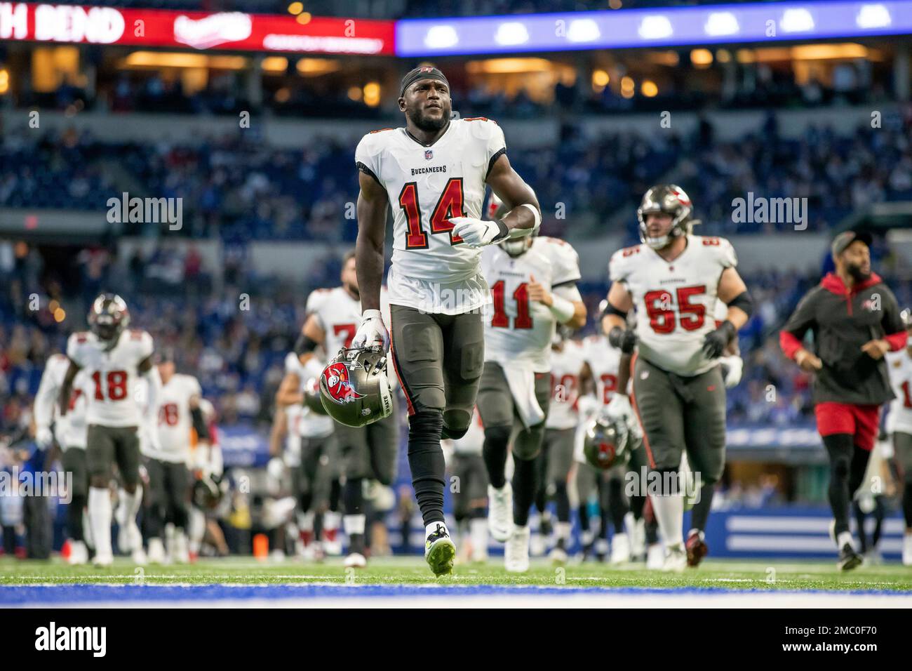 FILE - Tampa Bay Buccaneers wide receiver (14) of the runs off the ...