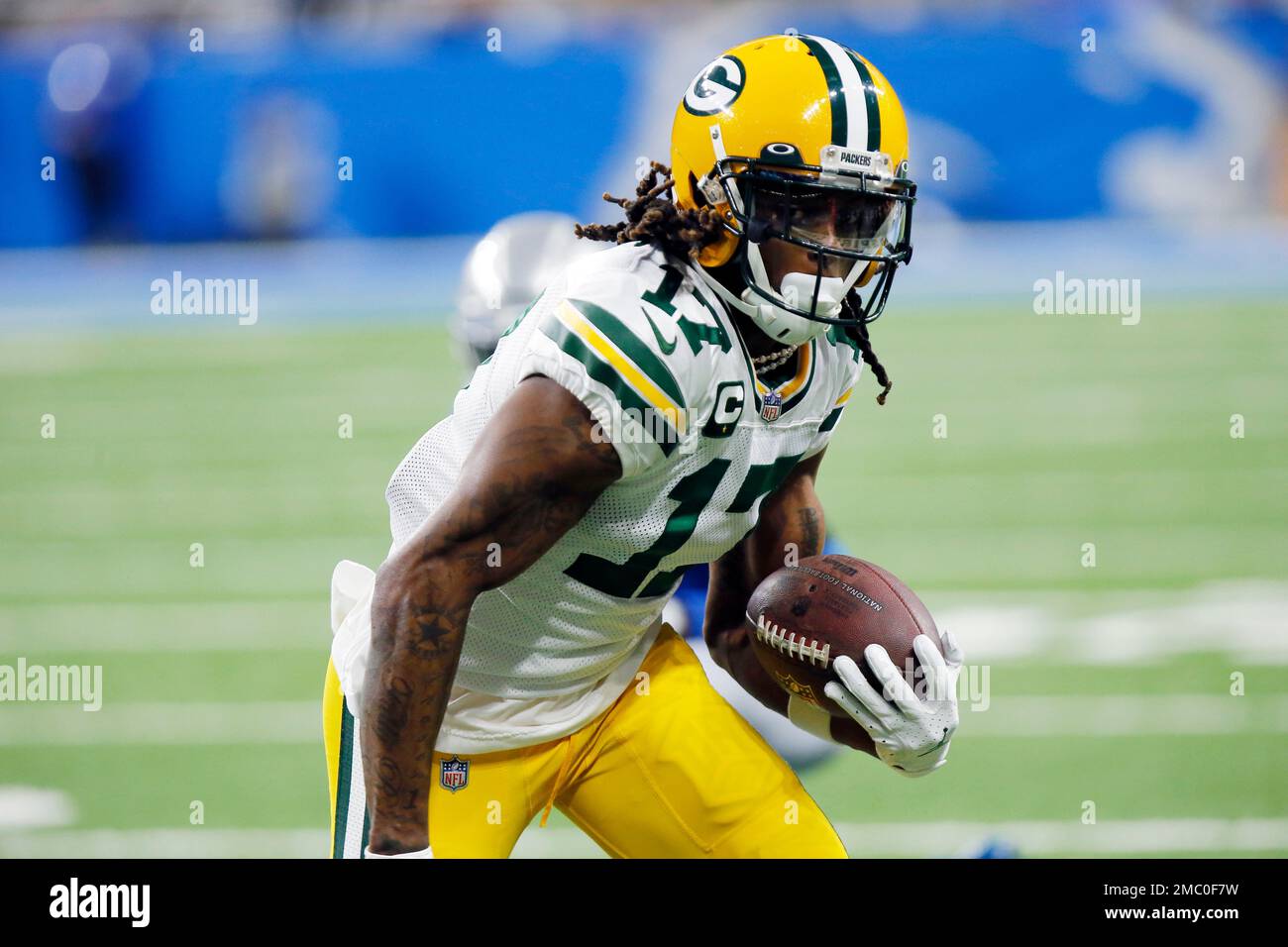 FILE - Green Bay Packers wide receiver Davante Adams runs during the ...