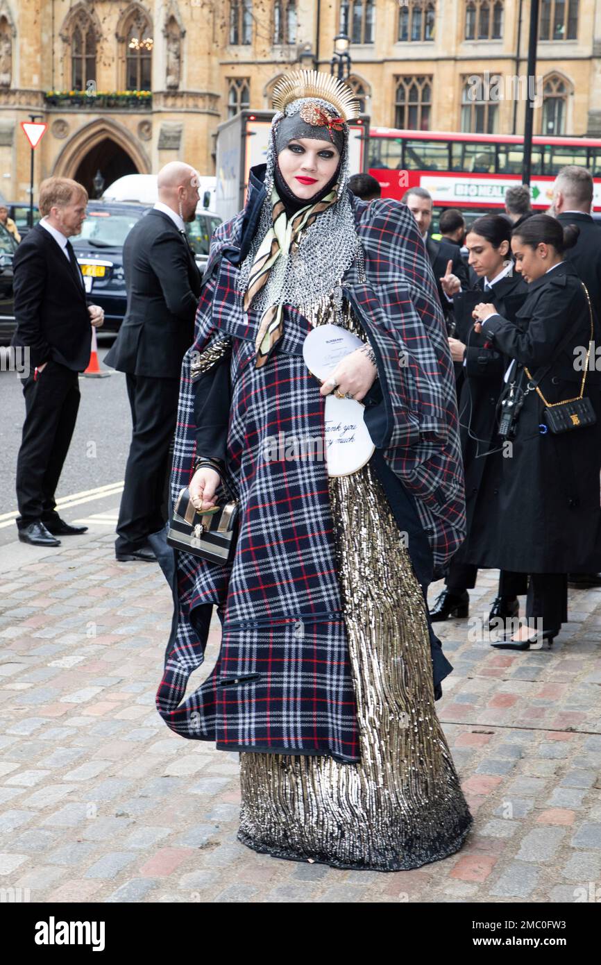 Daniel Lismore poses for photographers upon arrival at the Burberry ...