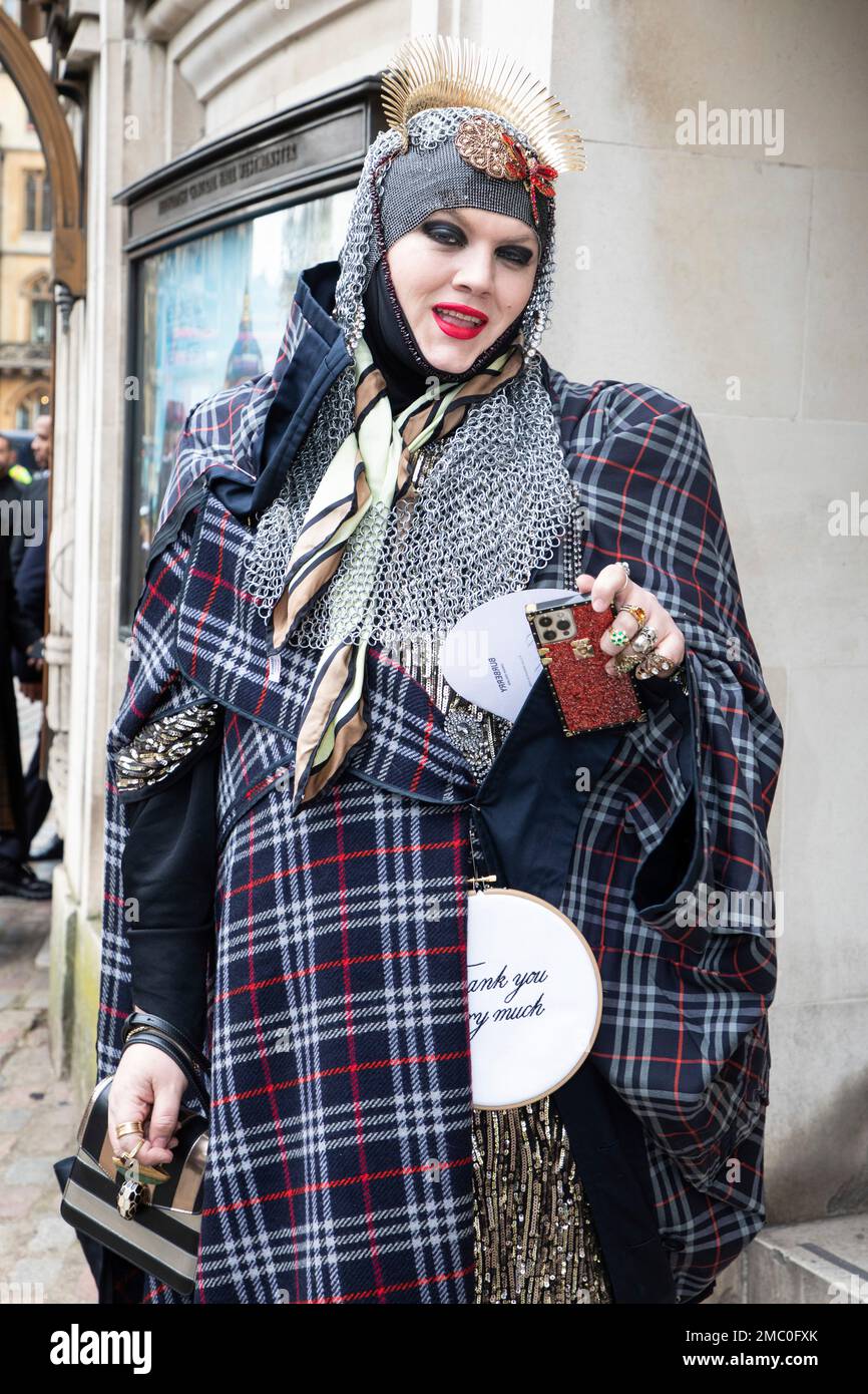 Daniel Lismore poses for photographers upon arrival at the Burberry ...