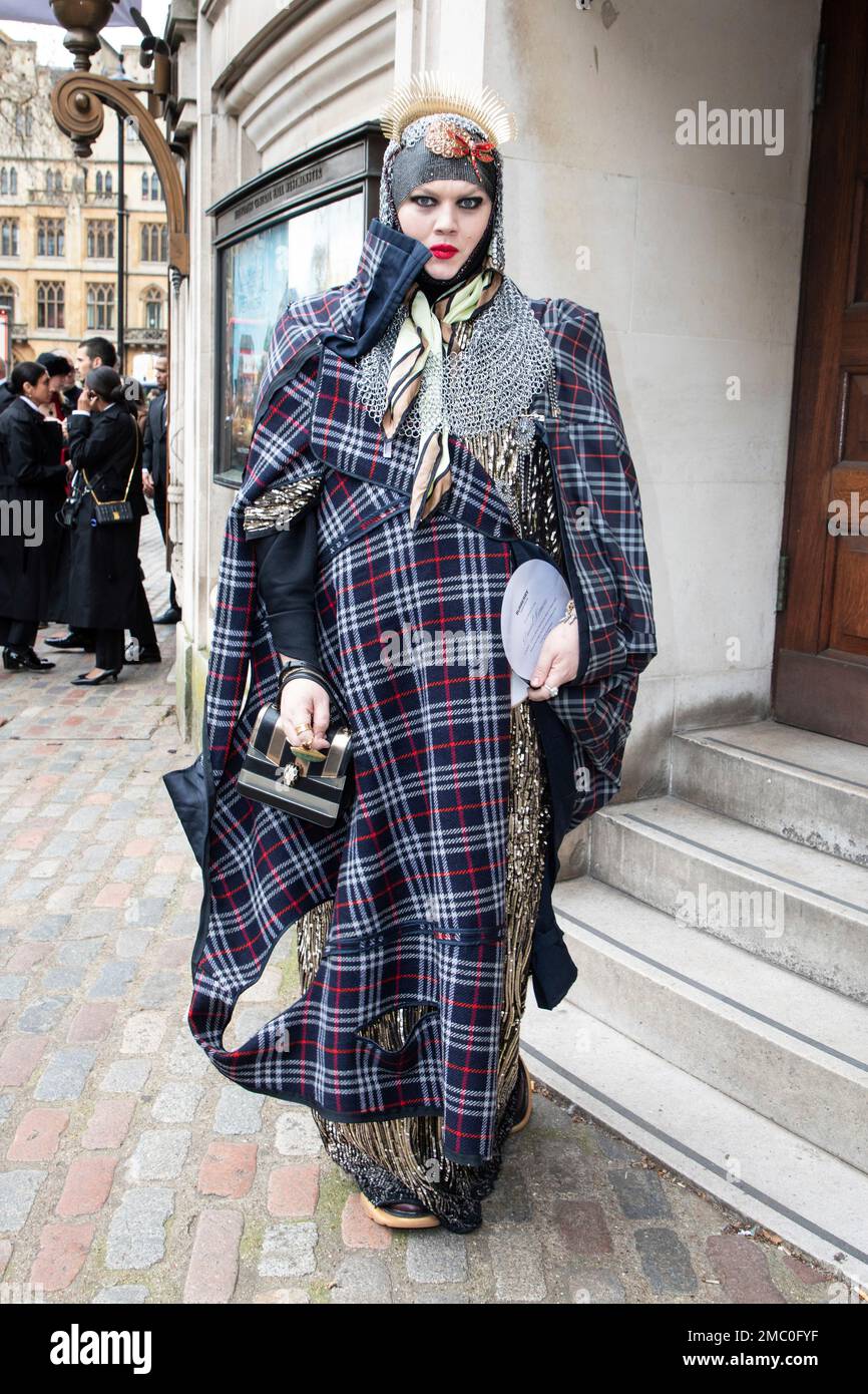 Daniel Lismore poses for photographers upon arrival at the Burberry ...