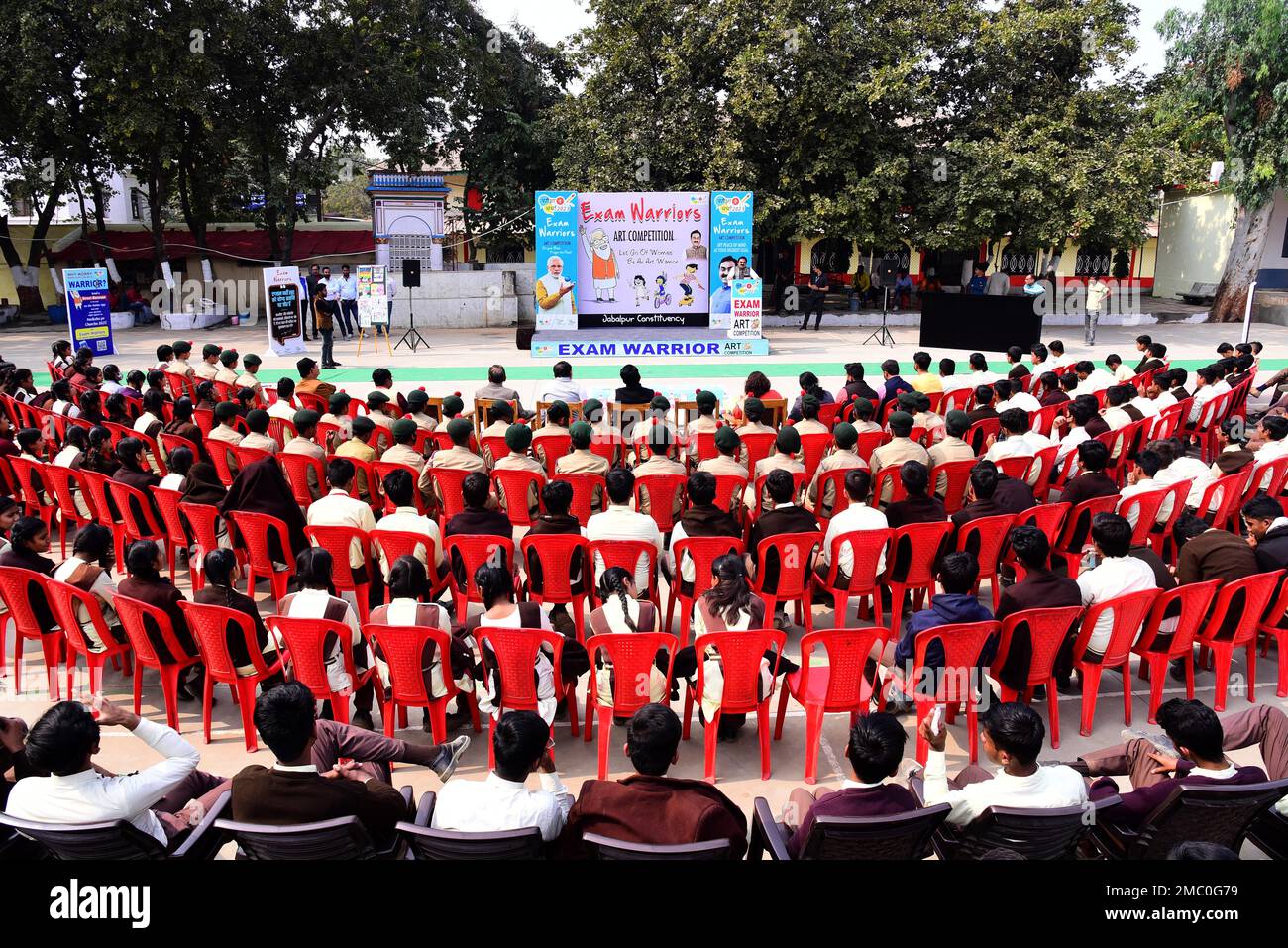 Jabalpur, Madhya Pradesh, India. 21st Jan, 2023. : Students from Model ...
