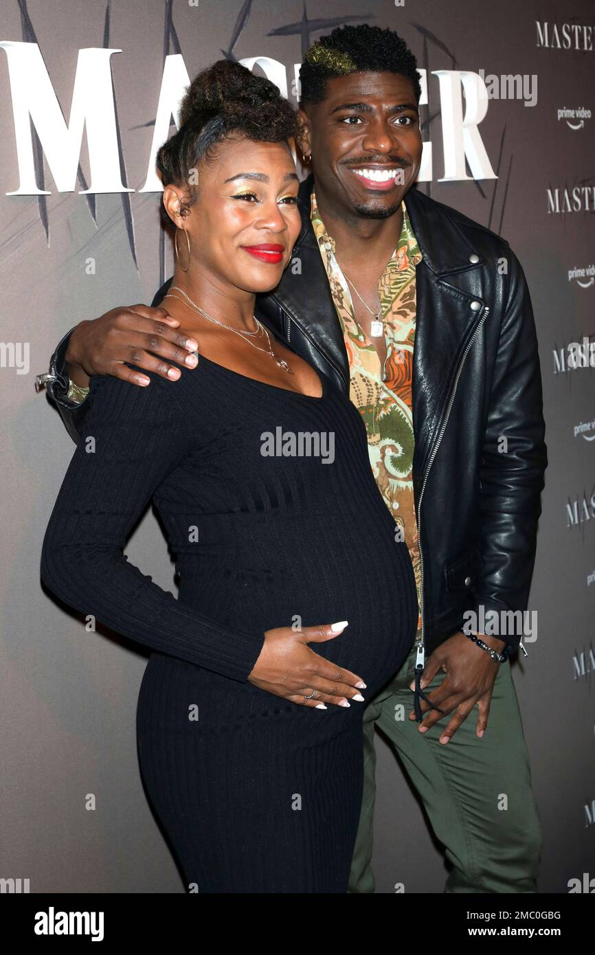 Amber Wright and Jawan M. Jackson attend the premiere of "Master" at ...