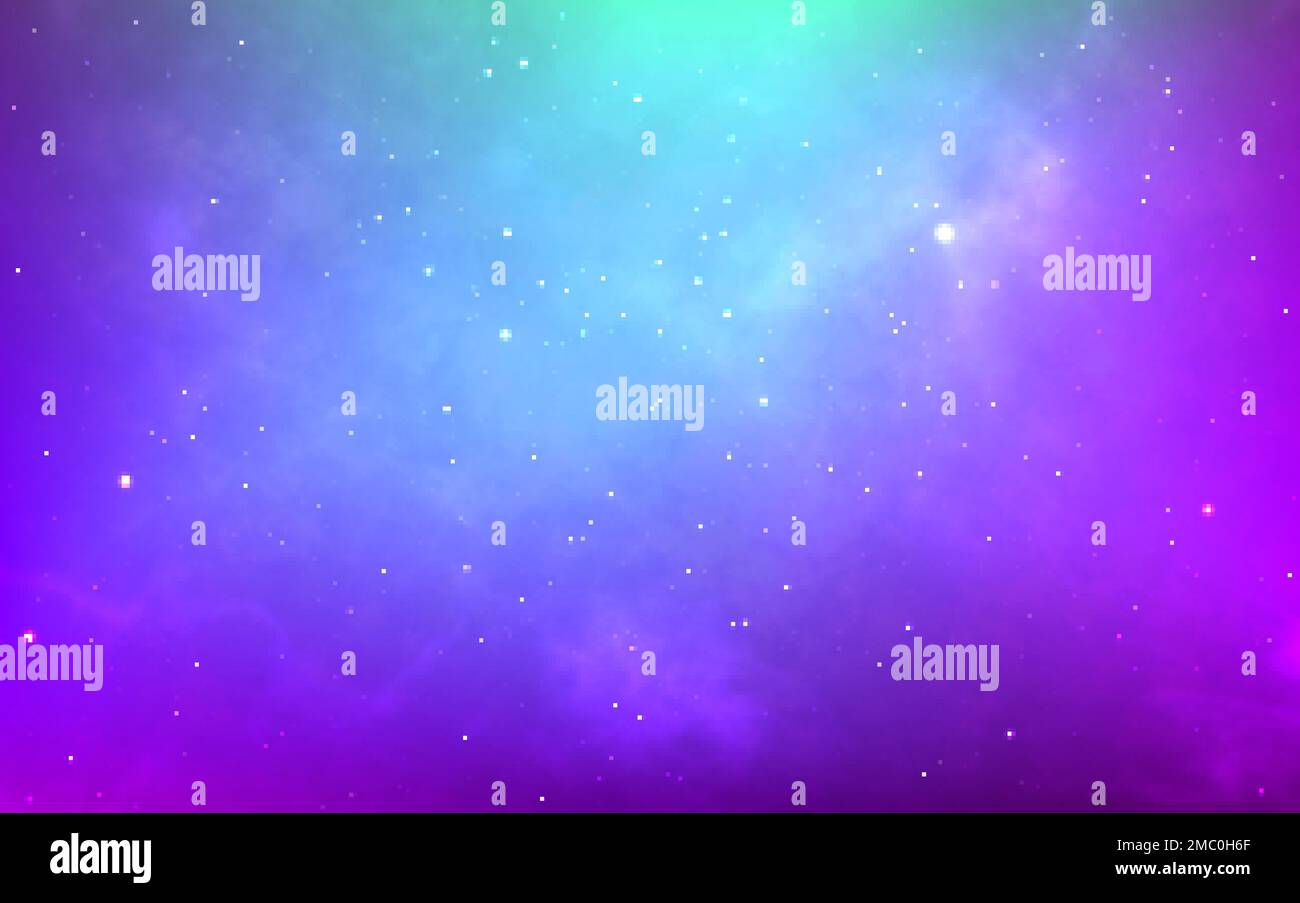 Nebula background. Realistic blue galaxy. Magic cosmos texture with ...