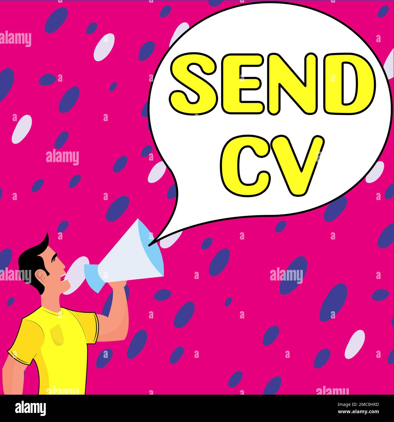 Text caption presenting Send Cv. Concept meaning Give resume curriculum ...