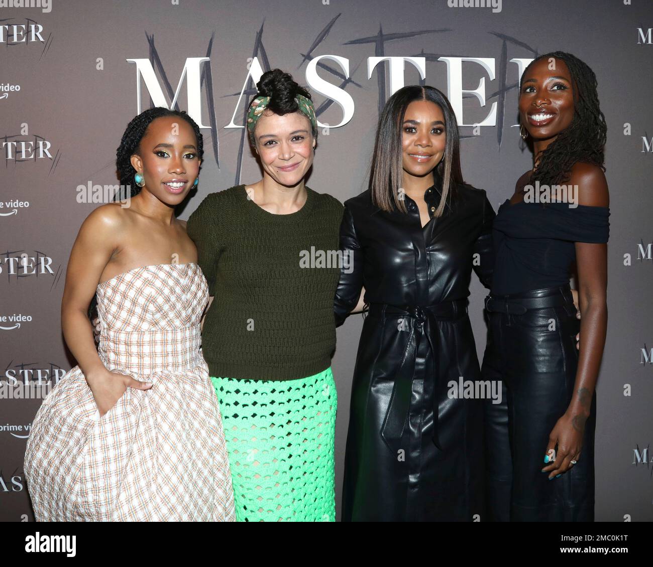 Zoe Renee, from left, Amber Gray, Regina Hall and Mariama Diallo attend ...