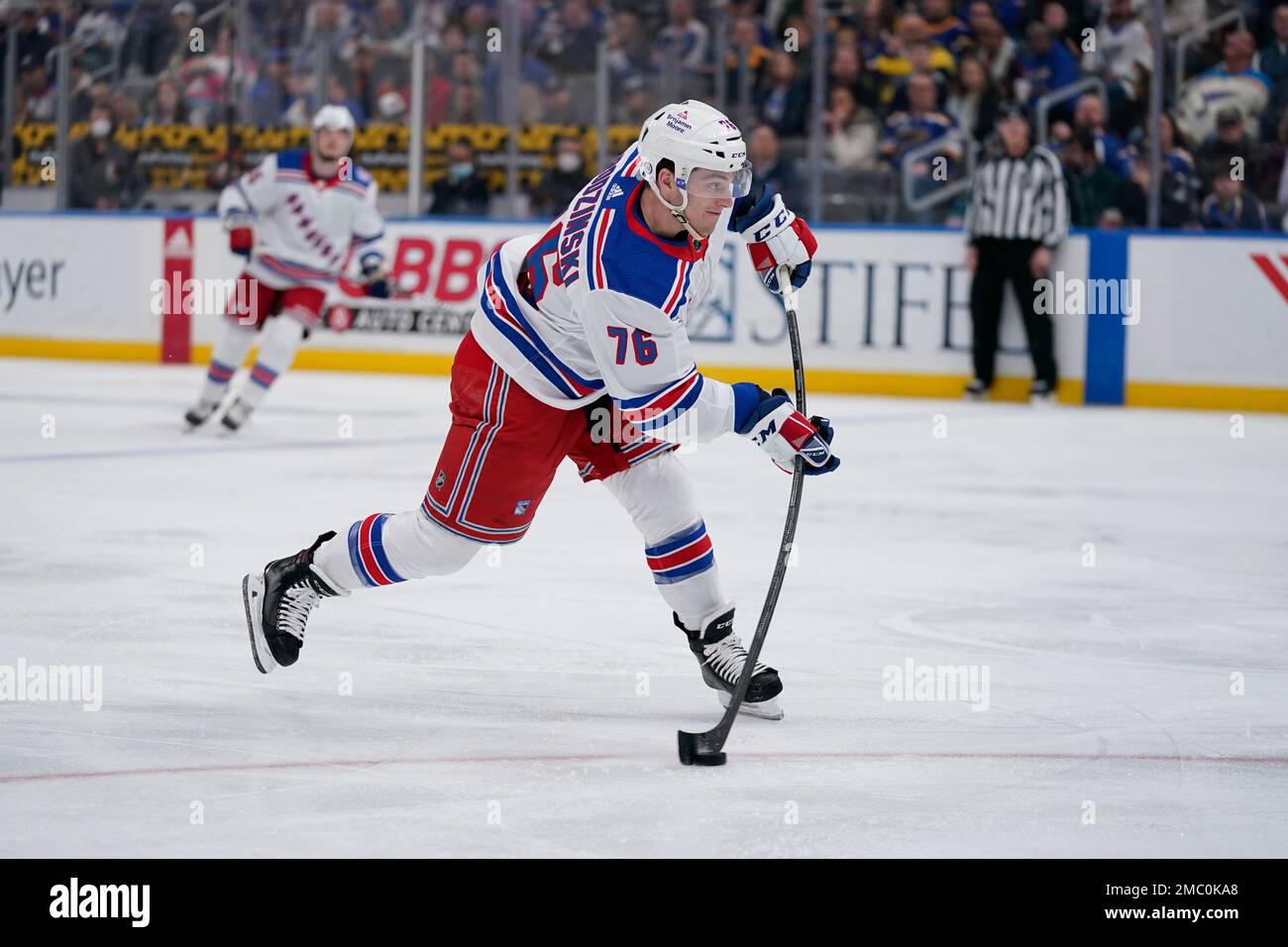 New York Rangers' Jonny Brodzinski shoots during the first period of an ...