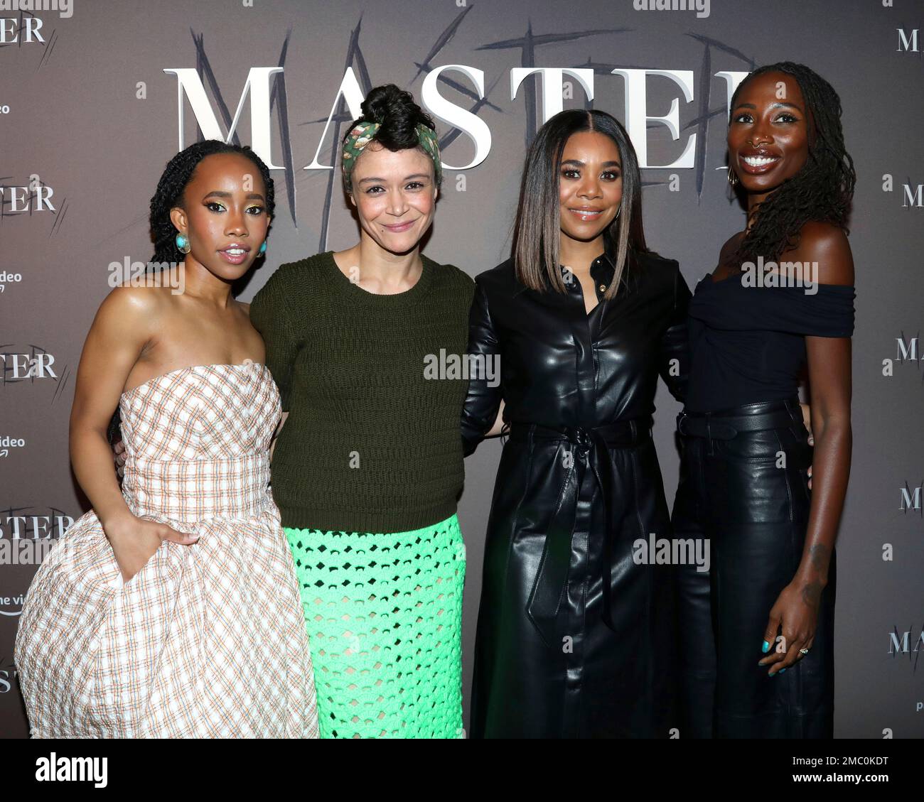 Zoe Renee, from left, Amber Gray, Regina Hall and Mariama Diallo attend ...