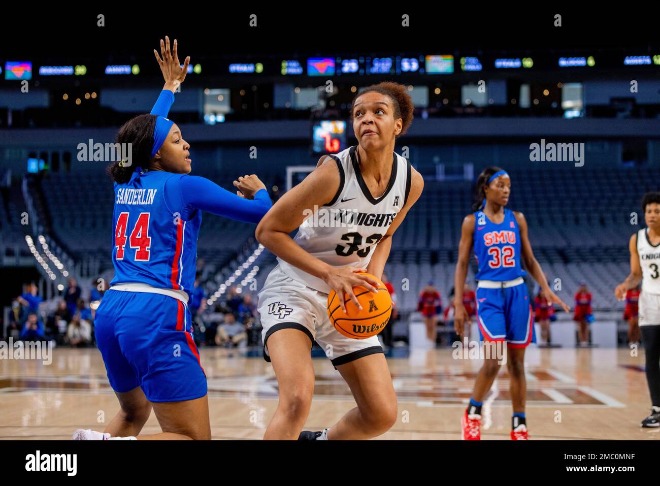 Central Florida forward Destiny Thomas (33) looks to shoot while SMU ...