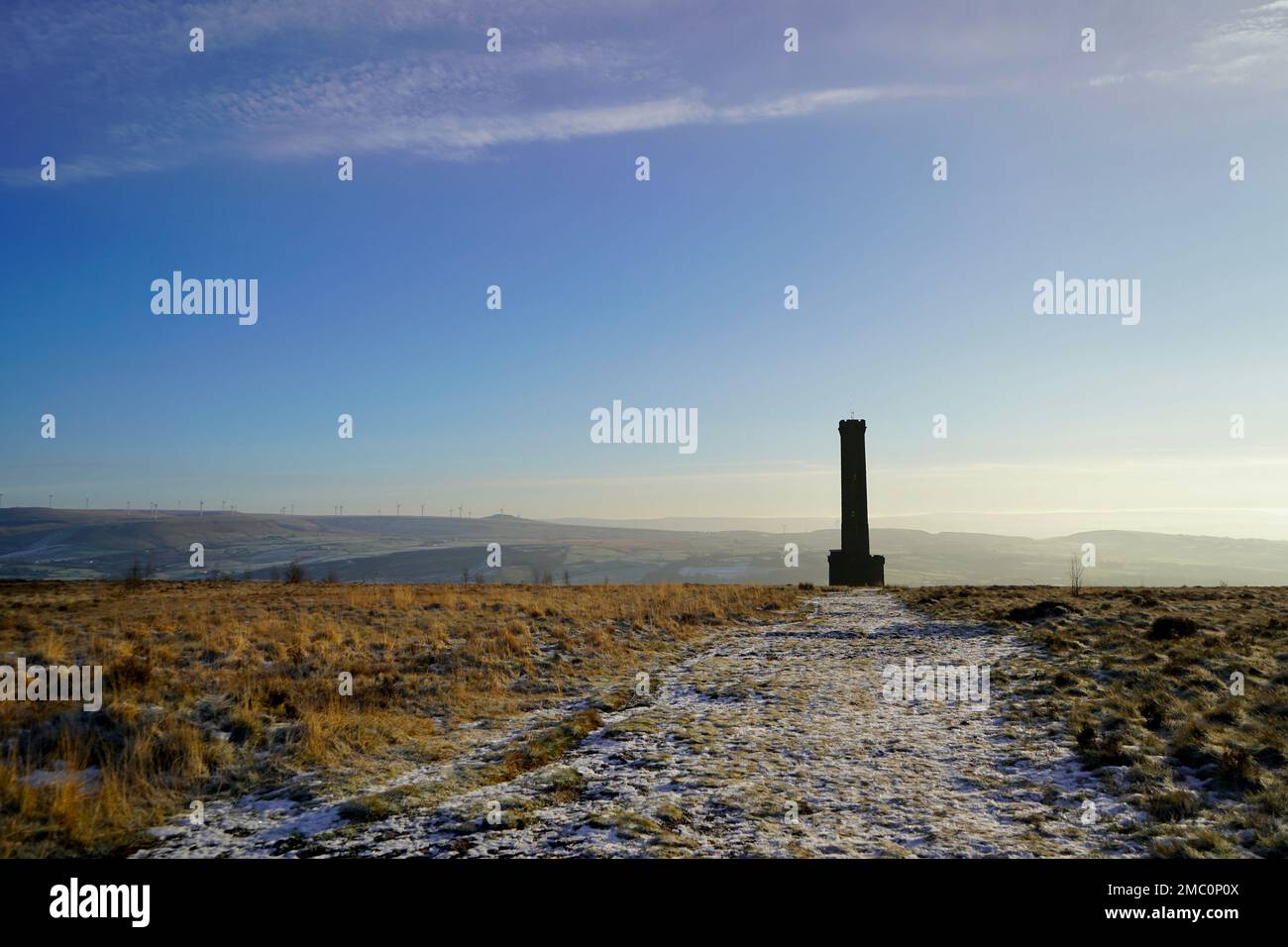 Path leading to Peel Tower Stock Photo - Alamy