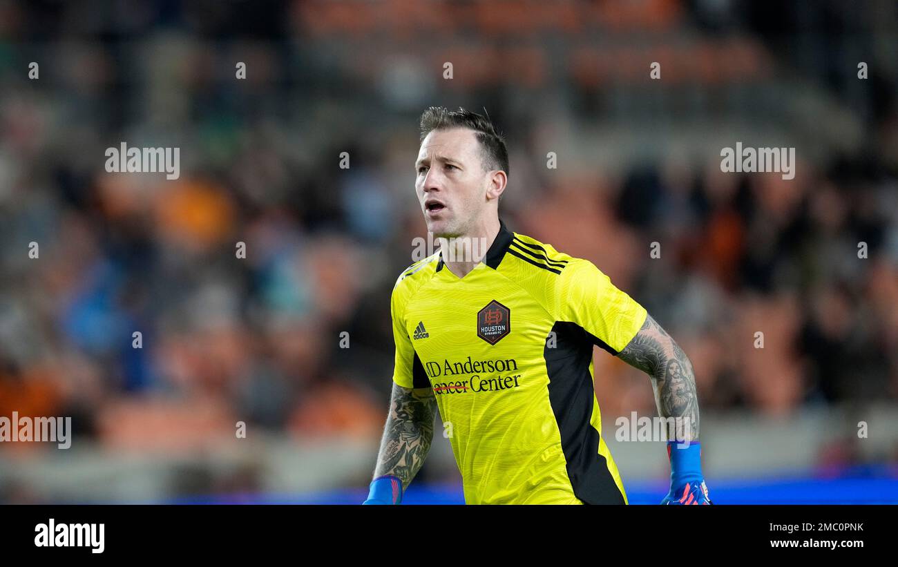 Houston Dynamo goalie Steve Clark (12) during an MLS soccer match ...