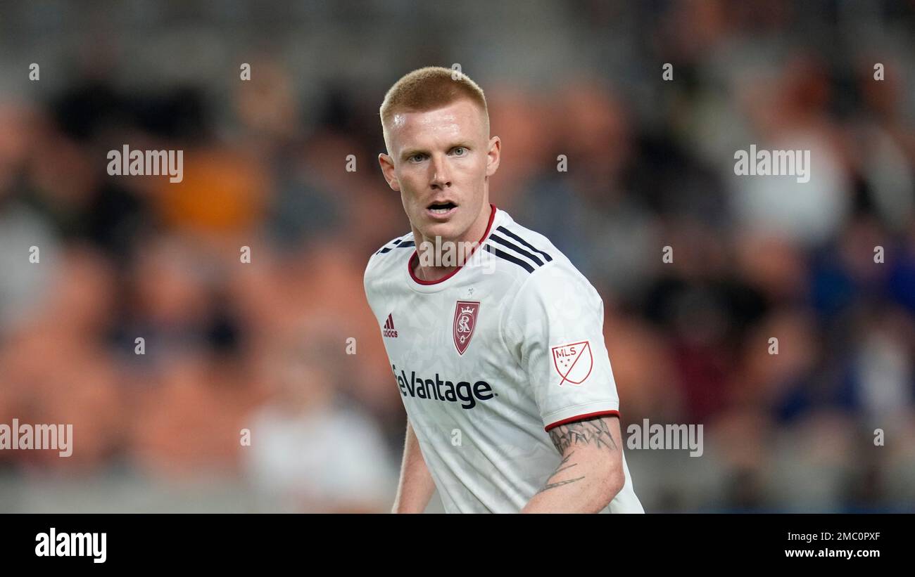 Real Salt Lake defenseman Justen Glad (15) during an MLS soccer match ...