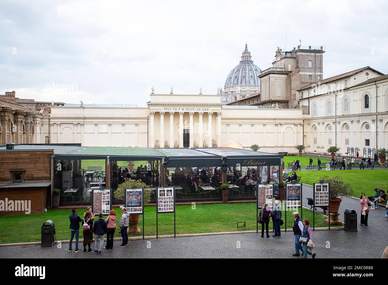 The exterior part of the grounds of the Vatican City Museum in Rome ...