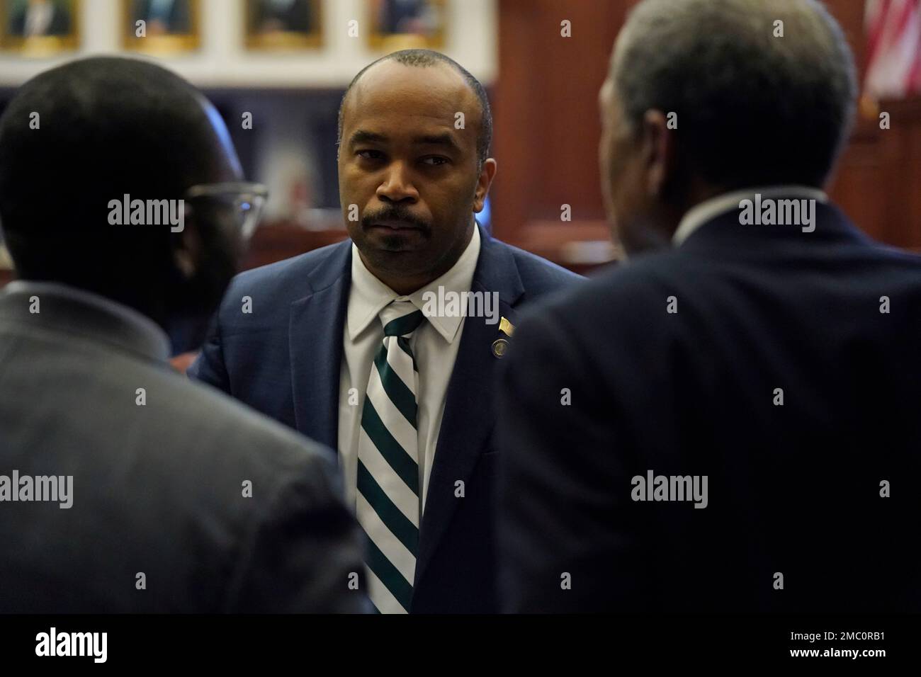 Florida Senators Bobby Powell, center, Shevrin Jones, left, and Darryl ...