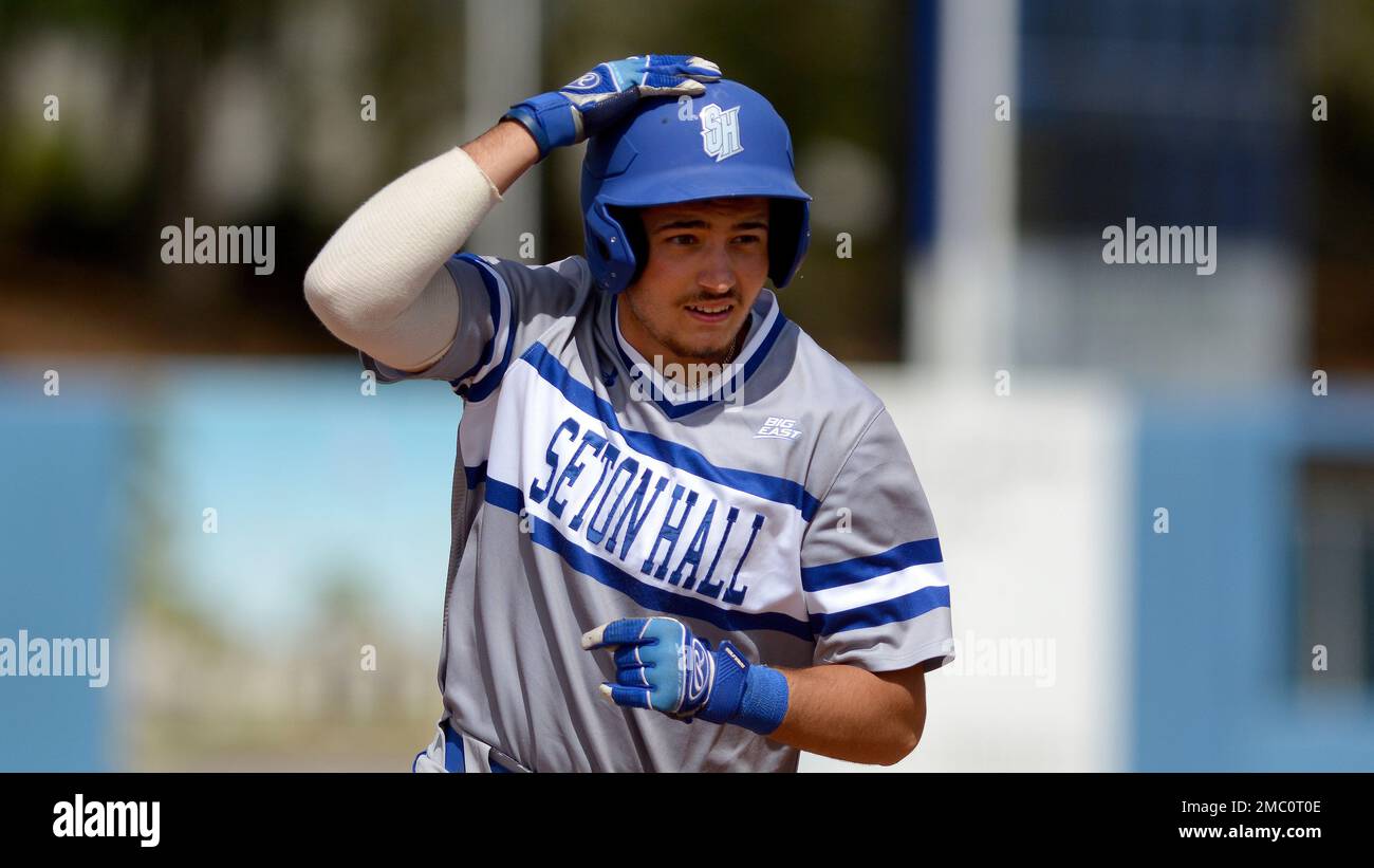Pat D'Amico (18) rounds third during an NCAA baseball game on Sunday ...