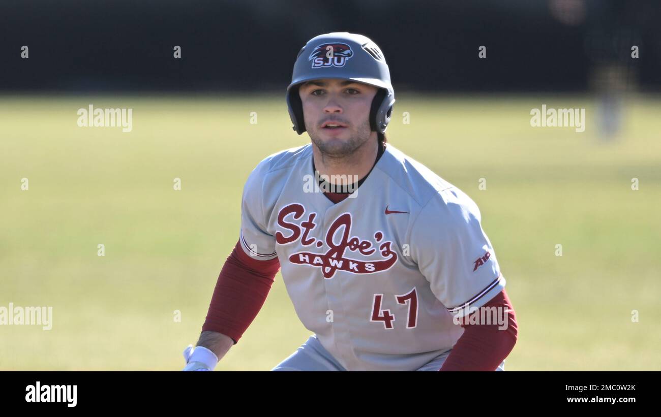 St. Joseph's Ryan Cesarini during an NCAA baseball game on Sunday, Feb ...