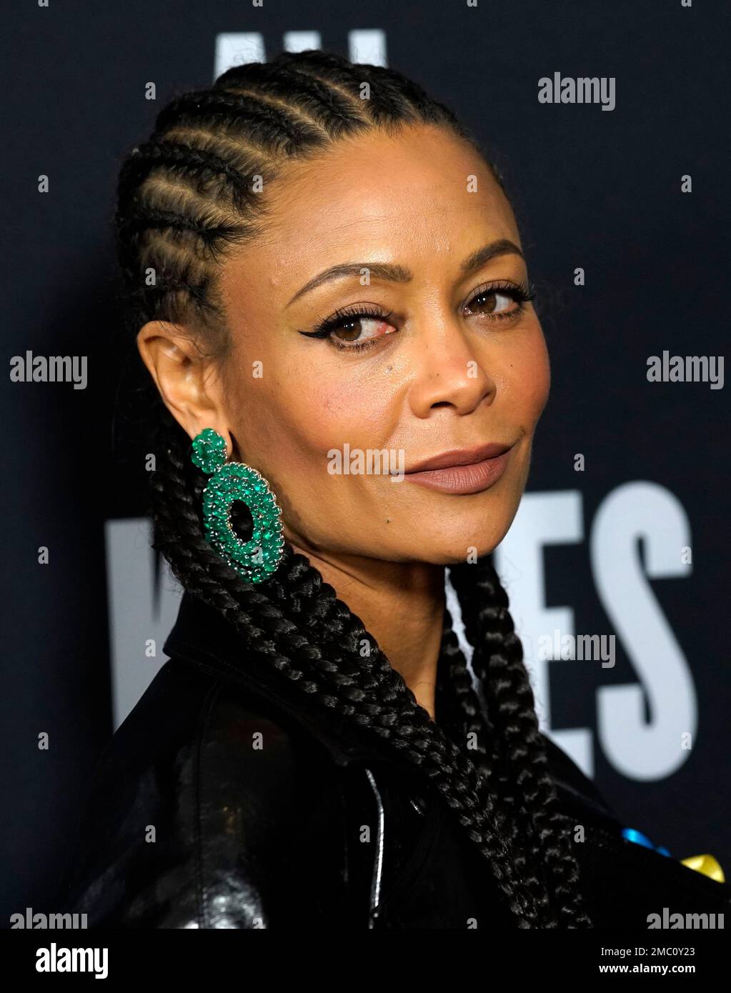 Thandiwe Newton, a cast member in "All the Old Knives," poses at the ...