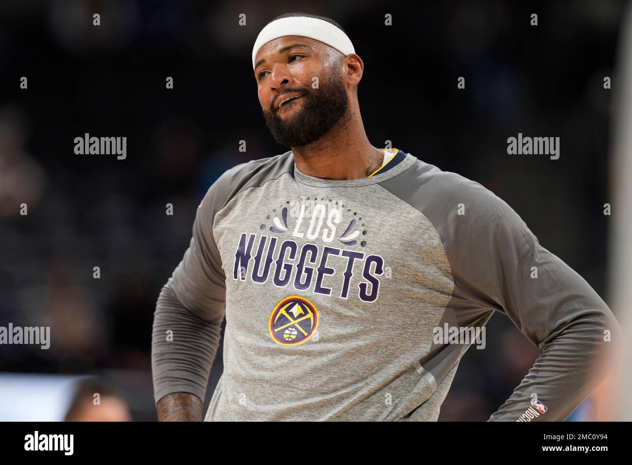 Denver Nuggets center DeMarcus Cousins (4) in the first half of an NBA ...